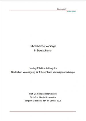 Umfrage der DVEV zur erbrechtlichen Vorsorge (2006) - Erbrecht.de